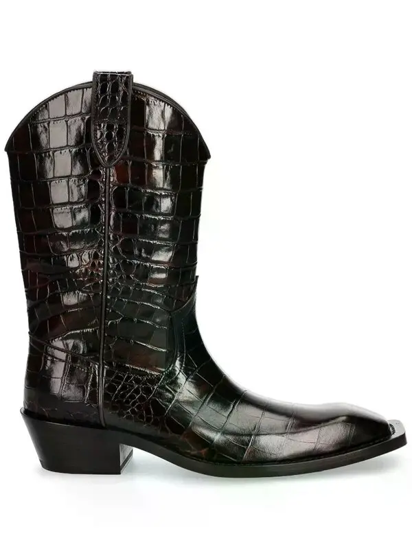 Martine Rose Leather Cowboy Boots