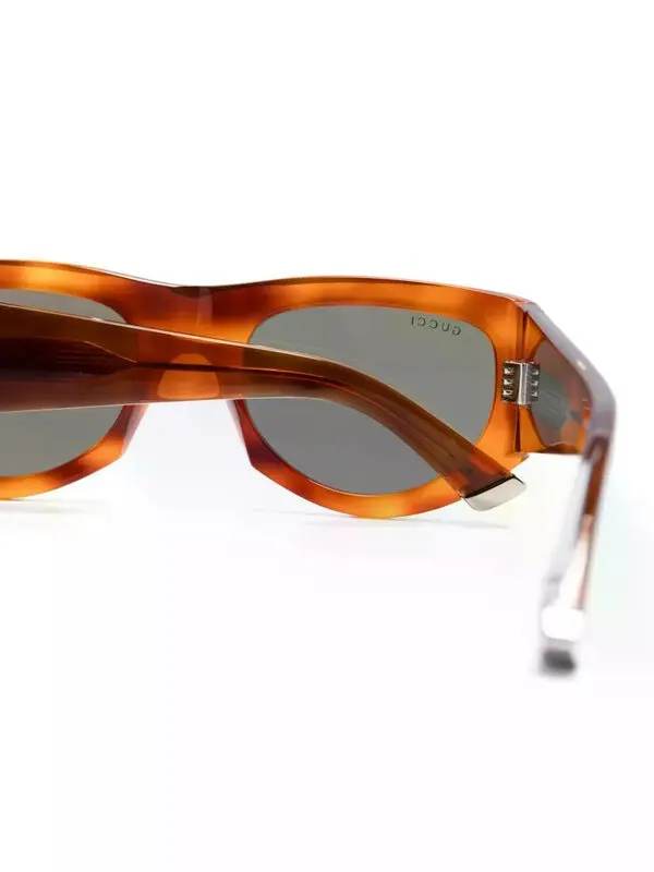Gucci Rectangle-frame Sunglasses - Brown