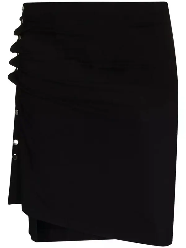 Rabanne Ruched Asymmetric Miniskirt