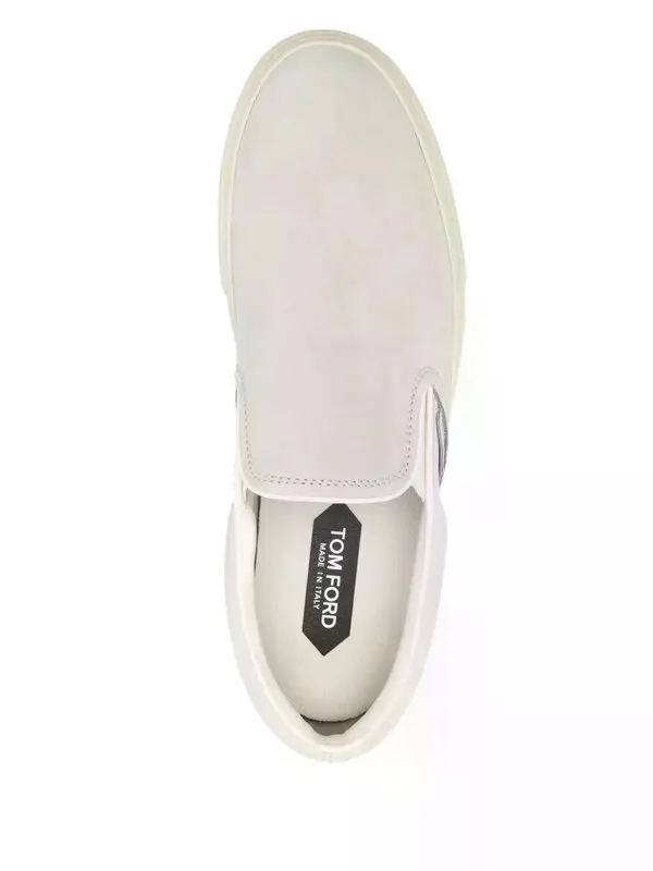 TOM FORD Suede Slip-on Sneakers - Grey