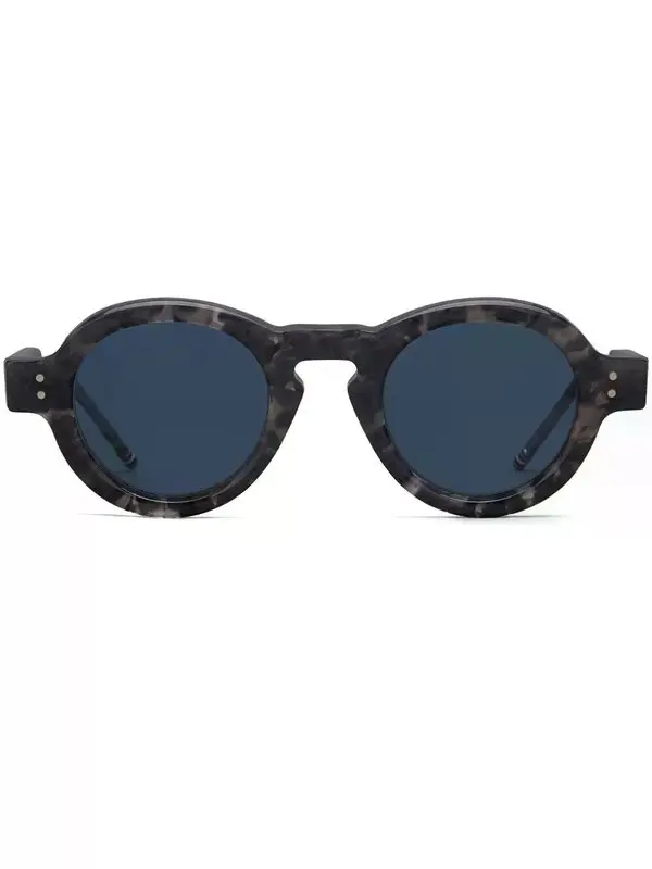Thom Browne Tortoiseshell Round-frame Sunglasses - Grey