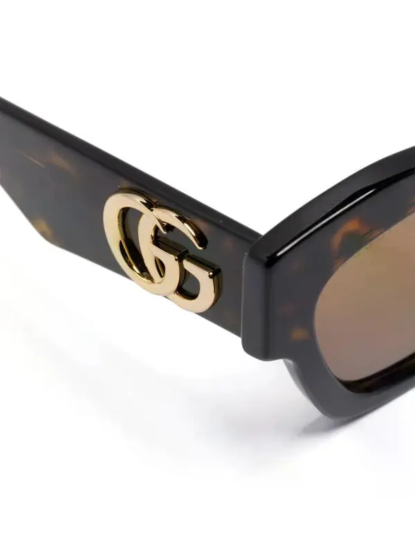 Gucci Oversized Tortoiseshell Sunglasses - Brown