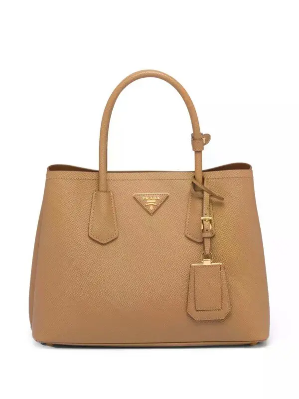 Prada Saffiano Leather Tote - Brown