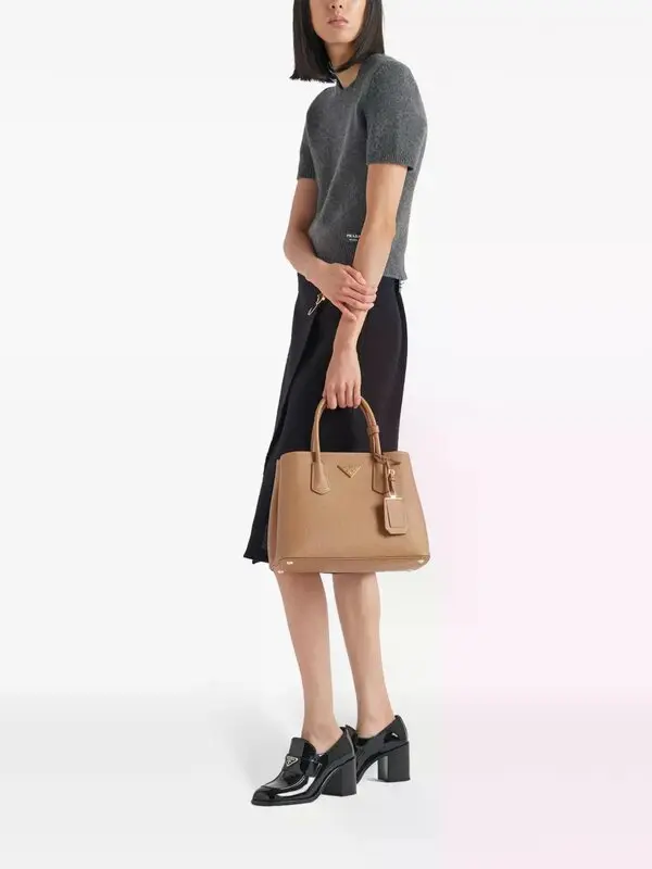 Prada Saffiano Leather Tote - Brown