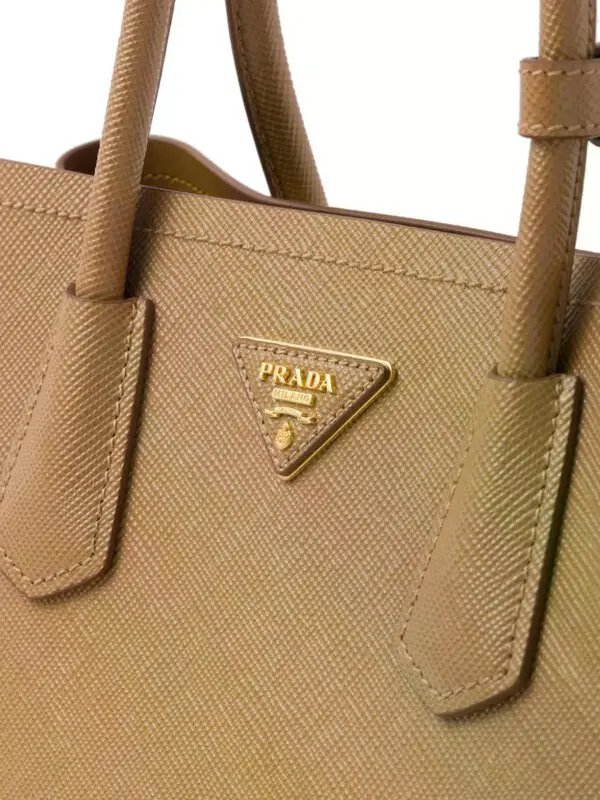 Prada Saffiano Leather Tote - Brown