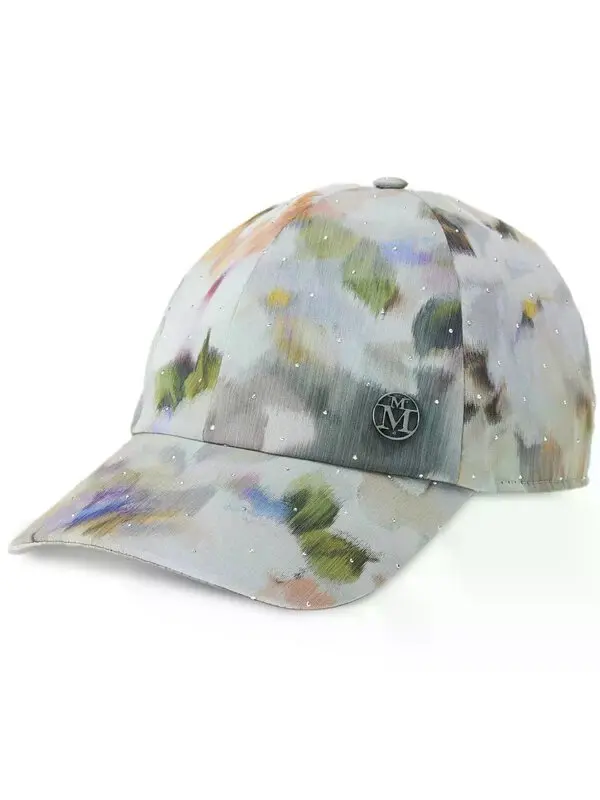 MAISON MICHEL Tiger Abstract-print Baseball Cap - Grey