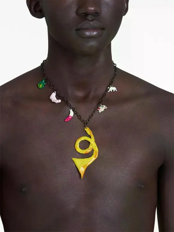 Marni Bead-detailing Chain-link Necklace
