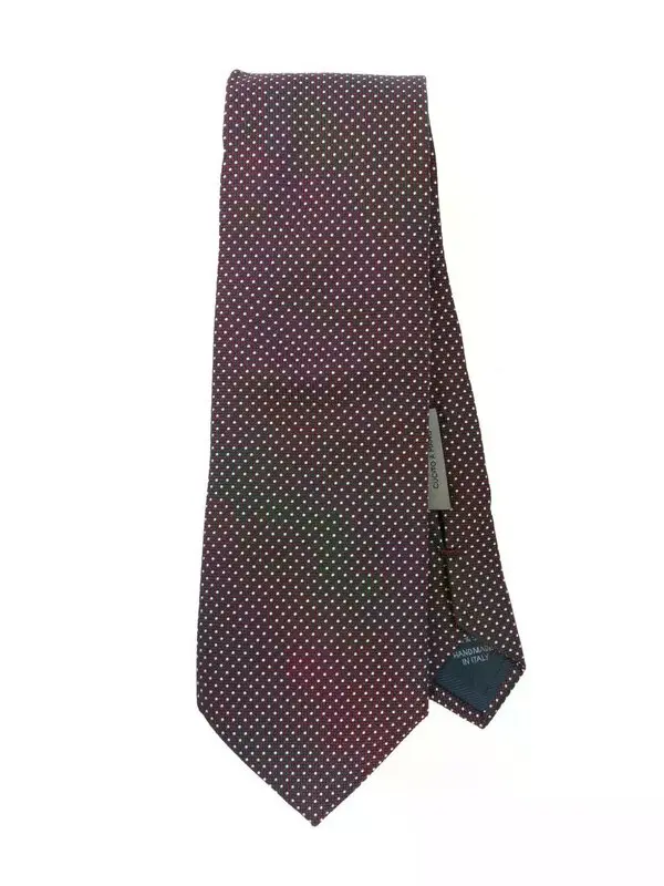 Corneliani Jacquard Silk Tie - Red