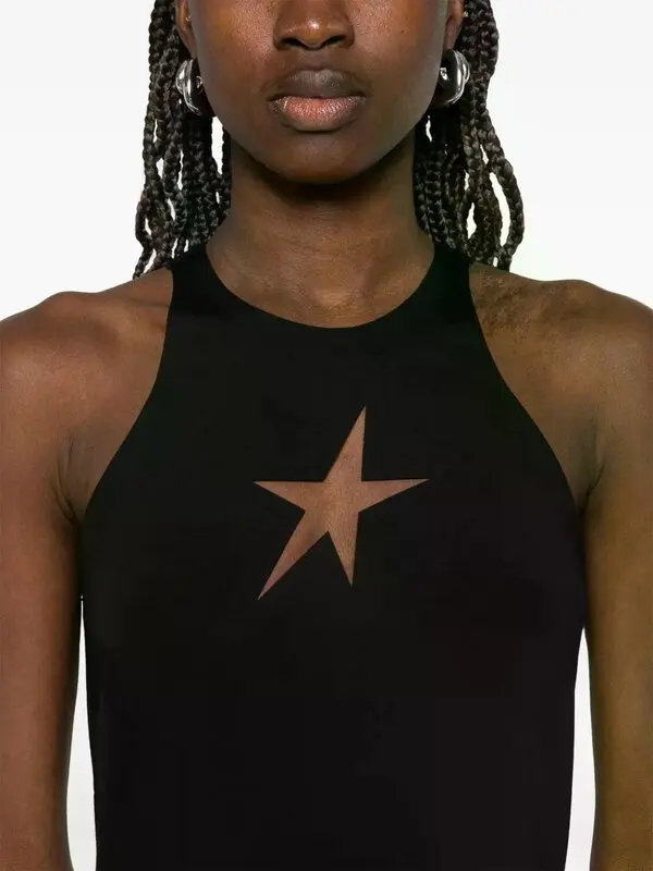 MUGLER Star Sleeveless Midi Dress