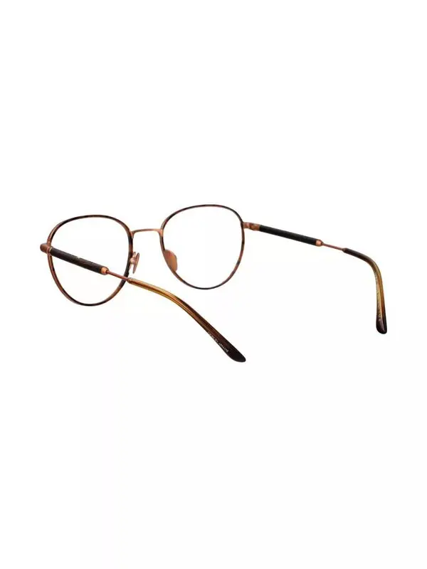 Giorgio Armani Round-frame Glasses - Brown