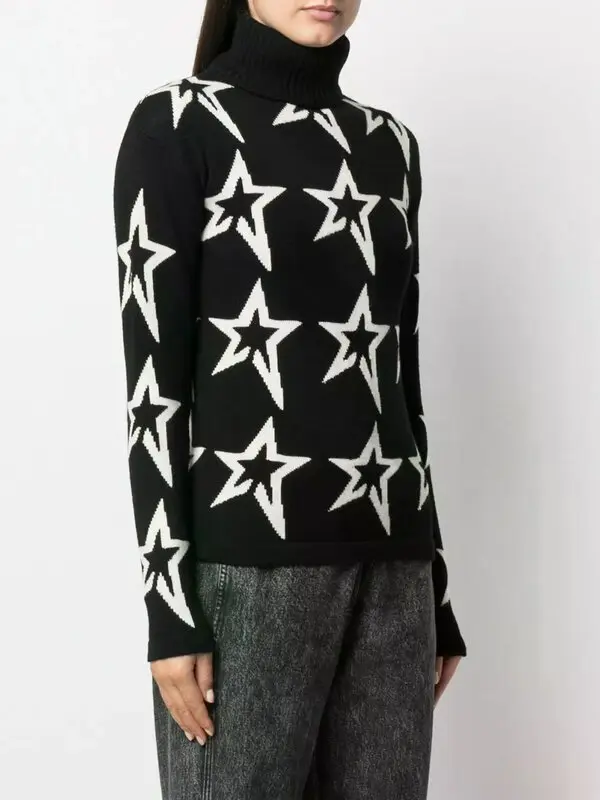 Perfect Moment Star Dust Turtleneck Sweater - Black