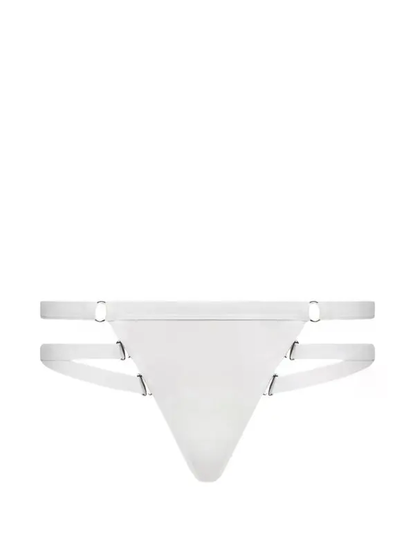 MAISON CLOSE Fatale String Bikini Bottoms - White