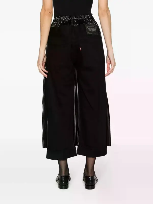 Junya Watanabe Pleated Layered Cropped Trousers