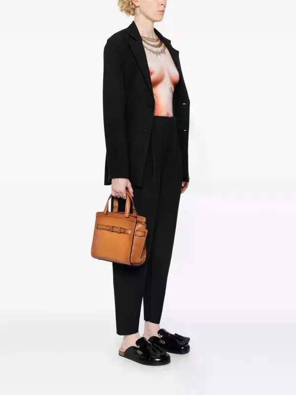 Officine Creative Saddle 009 Leather Tote Bag - Brown
