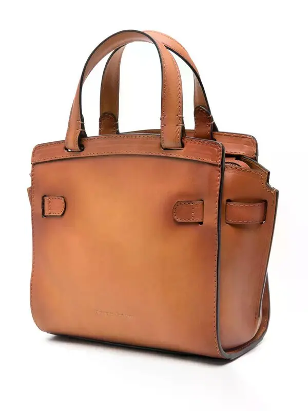 Officine Creative Saddle 009 Leather Tote Bag - Brown