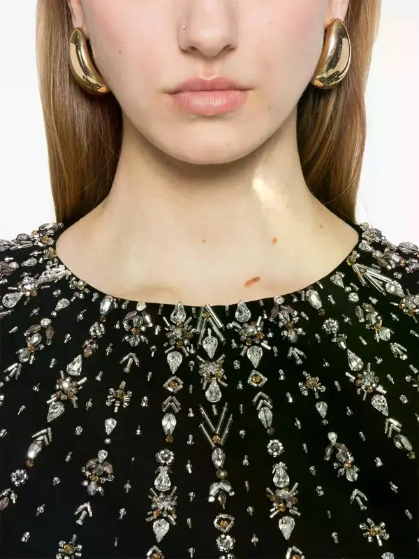 M.MARQUISE Franca Embellished Crop Top