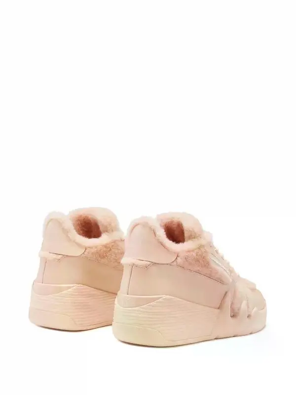GIUSEPPE ZANOTTI Talon Shearling-lined Sneakers - Pink