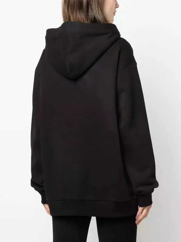 Michael Kors Logo Embossed Drawstring Hoodie