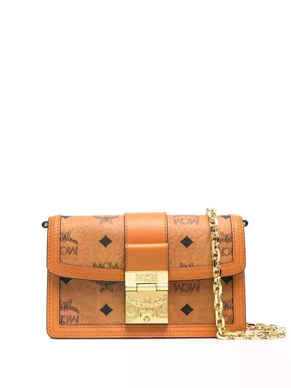 Mcm Tracy Logo-monogram Crossbody Bag - Brown