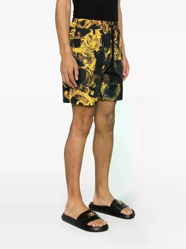 Versace Baroccoflage-print Elasticated-waistband Shorts