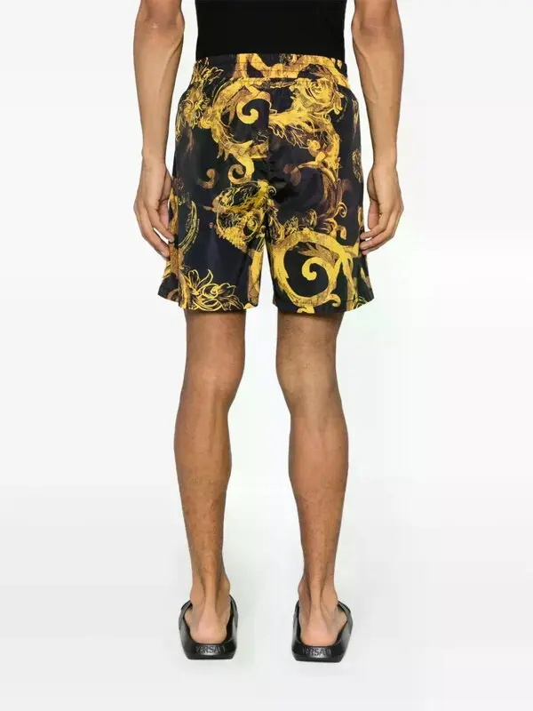 Versace Baroccoflage-print Elasticated-waistband Shorts