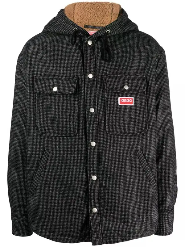 Kenzo Houndstooth Hooded Jacket