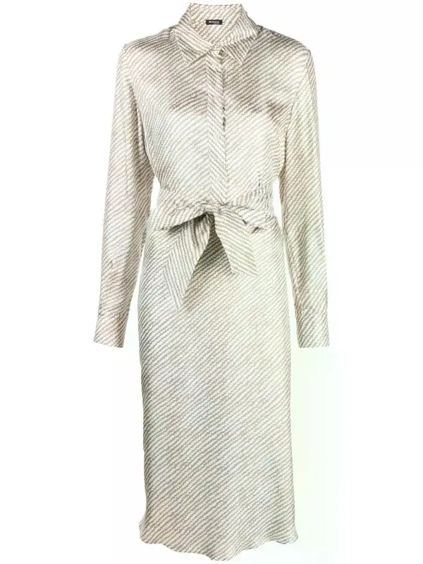Kiton Abstract-print Silk Shirt Dress