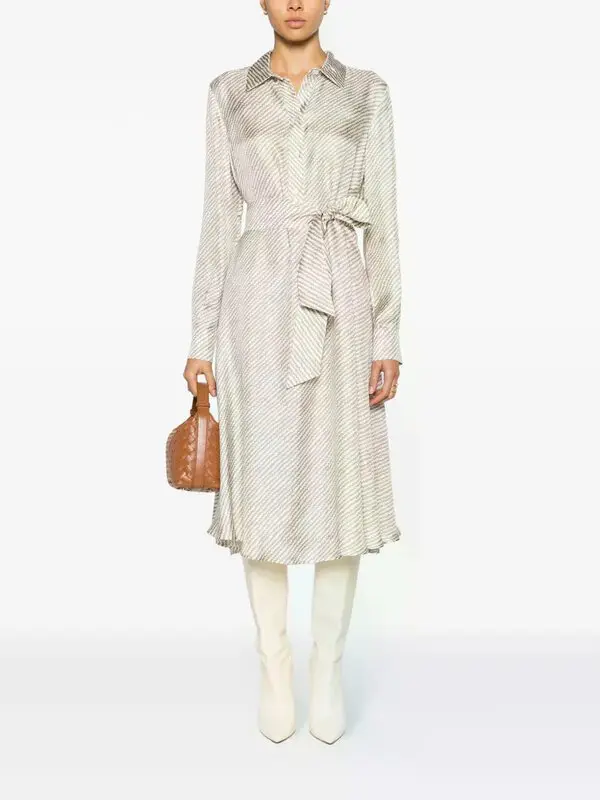 Kiton Abstract-print Silk Shirt Dress