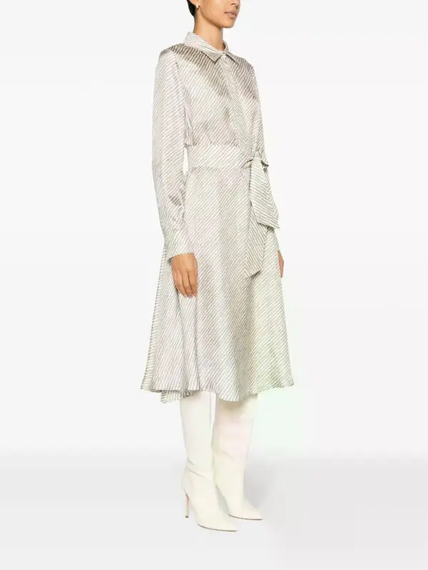 Kiton Abstract-print Silk Shirt Dress