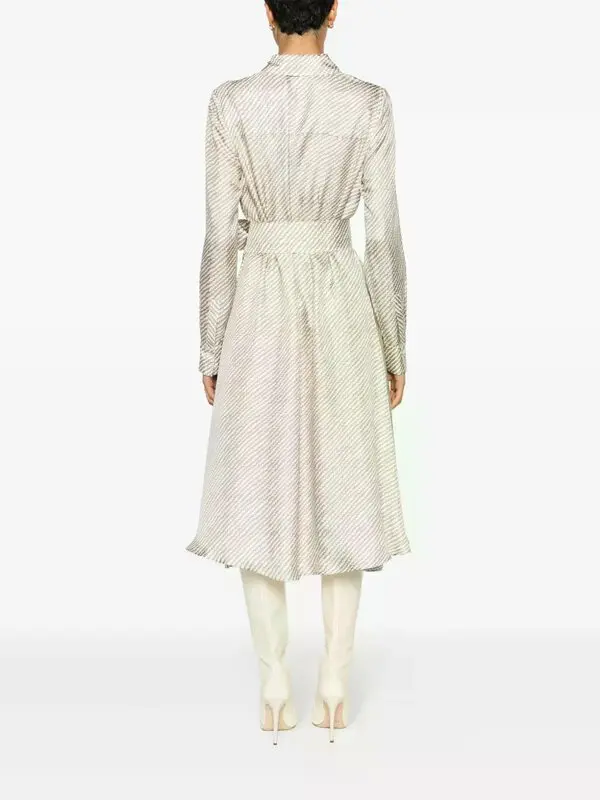 Kiton Abstract-print Silk Shirt Dress