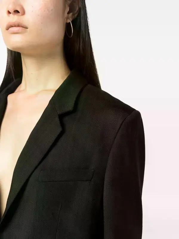 MSGM Notched-lapels Single-breasted Blazer - Black