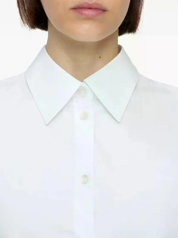 Closed Pleated-sleeve Shirt