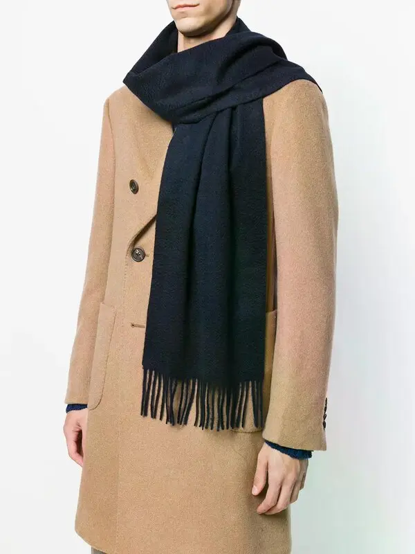 N.peal Woven Ripple Scarf - Blue
