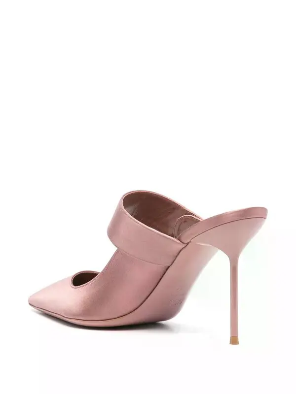 Paris Texas 95mm Satin Mules - Pink