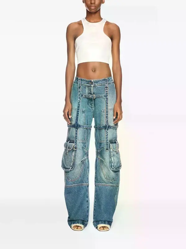Off-White Ribbed Crop Top