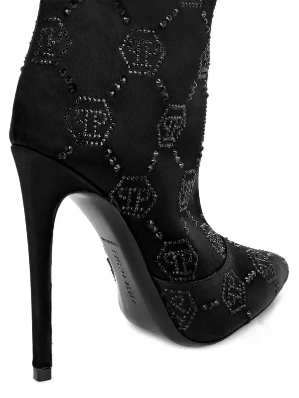 Philipp Plein Monogram Knee-high Stiletto Boots