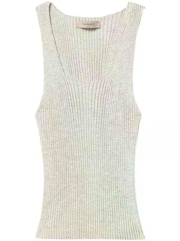 TWINSET Lurex Detailing Knitted Top
