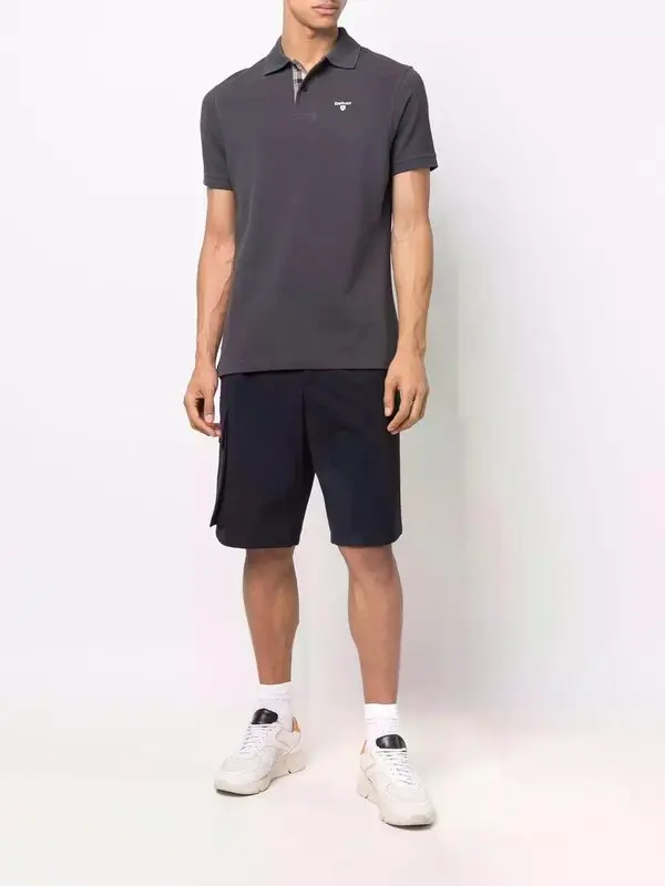 Barbour Embroidered-logo Polo Shirt - Grey