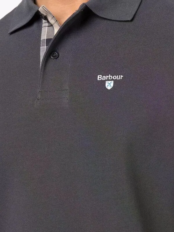 Barbour Embroidered-logo Polo Shirt - Grey