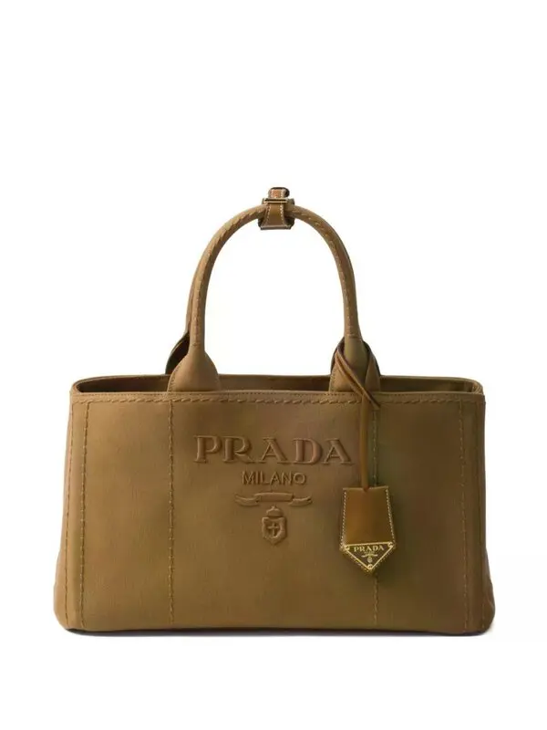 Prada Large Jardinière Tote Bag - Brown