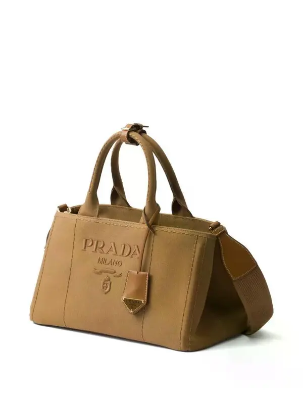 Prada Large Jardinière Tote Bag - Brown