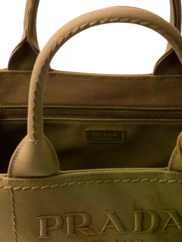Prada Large Jardinière Tote Bag - Brown