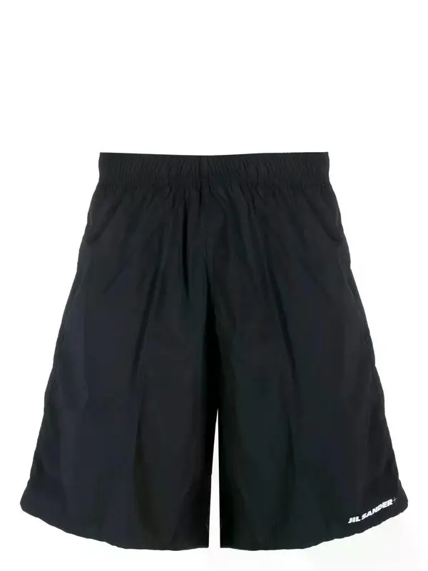 JIL SANDER Embroidered-logo Swim Shorts - Black
