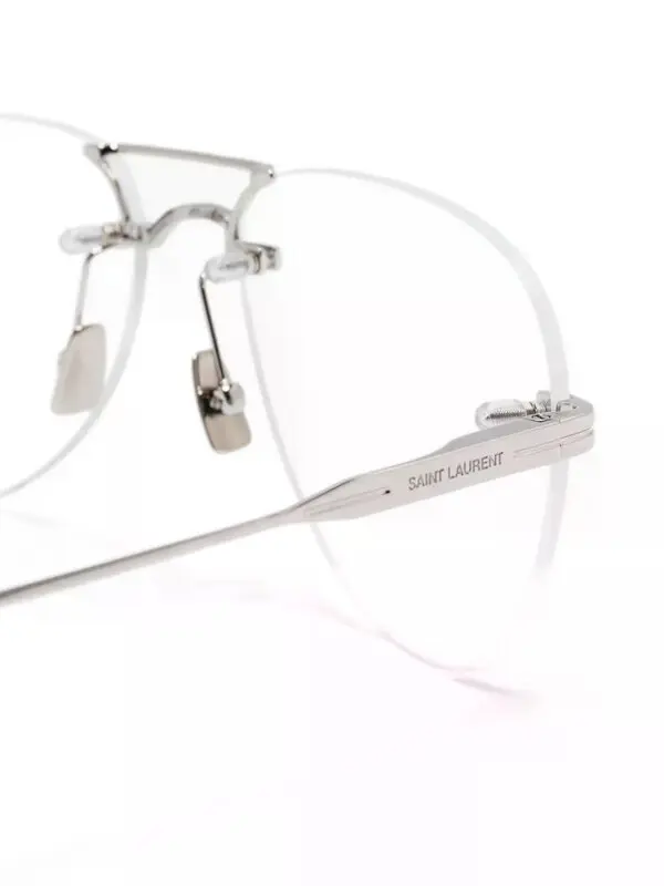 Saint Laurent Sl745 Pilot Frame Glasses - Grey