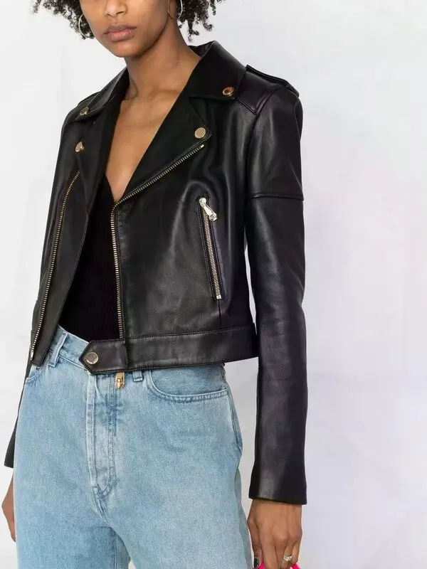 Philipp Plein Leather Biker Jacket