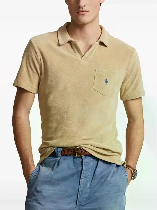 Polo Ralph Lauren Polo Pony Embroidered Polo Shirt - Neutrals
