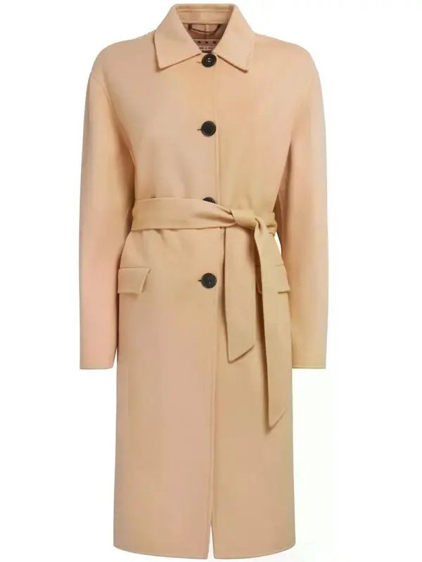 Marni Belted Virgin Wool-cashmere Blend Coat