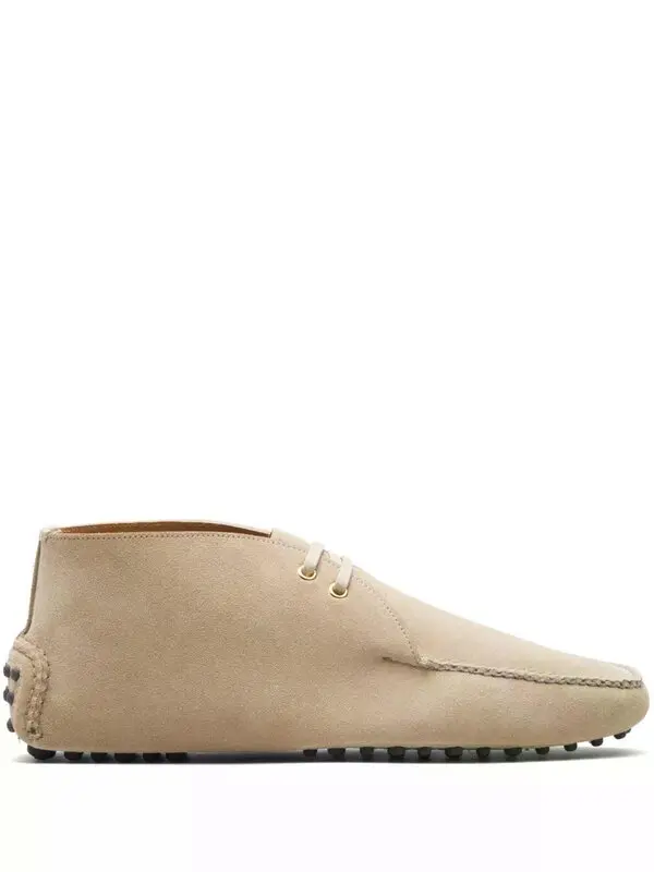 Car Shoe Lace-up Suede Ankle Boots
