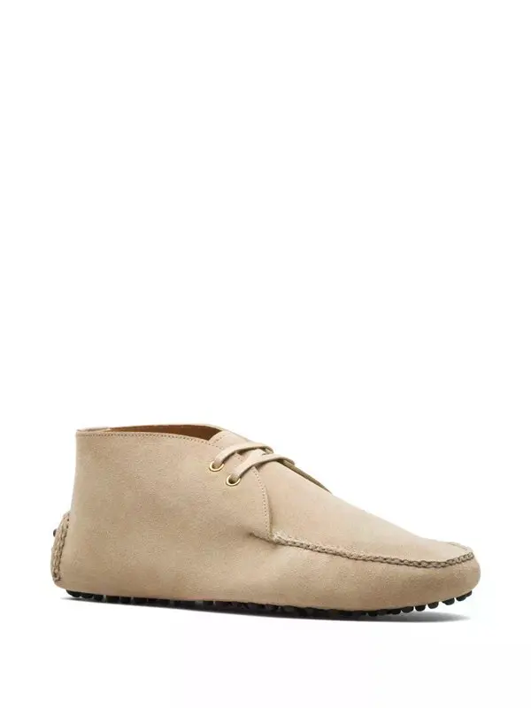Car Shoe Lace-up Suede Ankle Boots