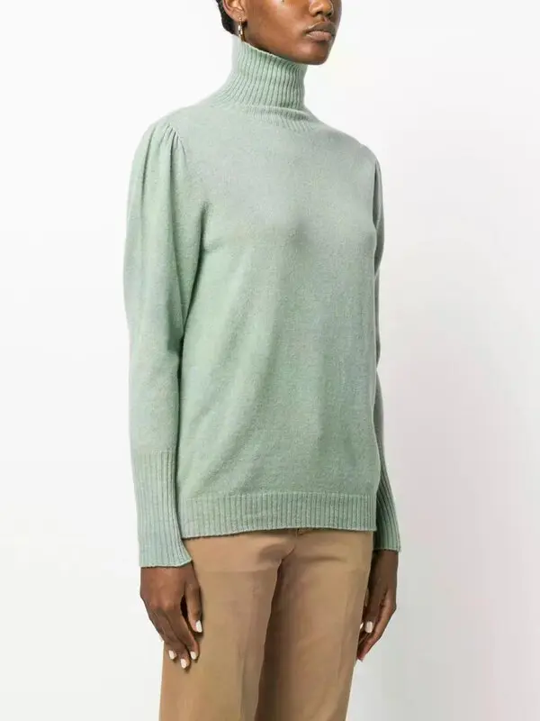 TWINSET Puff-sleeve Cashmere Jumper - Green